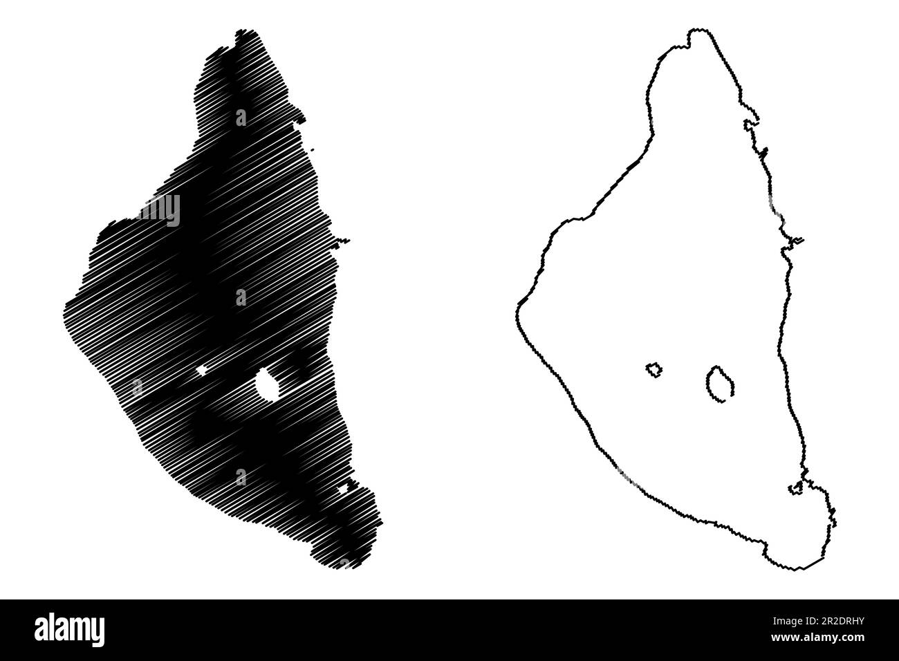 Lake Mar Menor Lagoon (Kingdom of Spain) map vector illustration ...