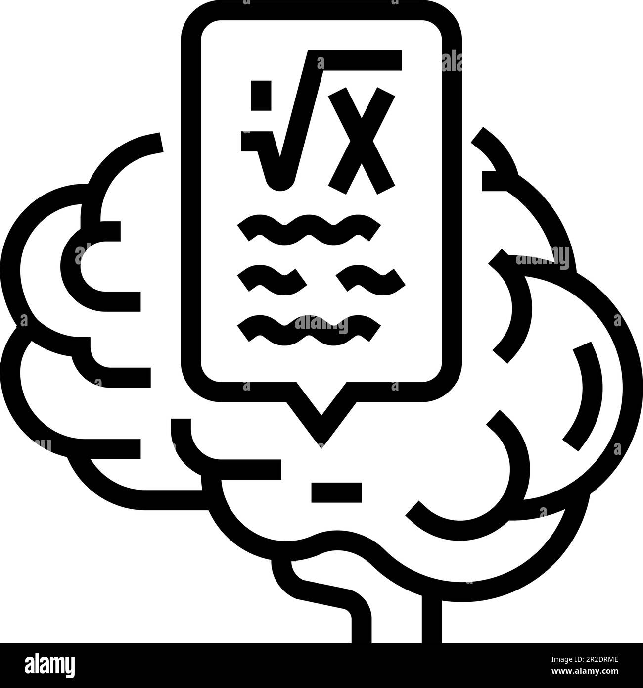 knowledge math science education line icon vector illustration Stock ...