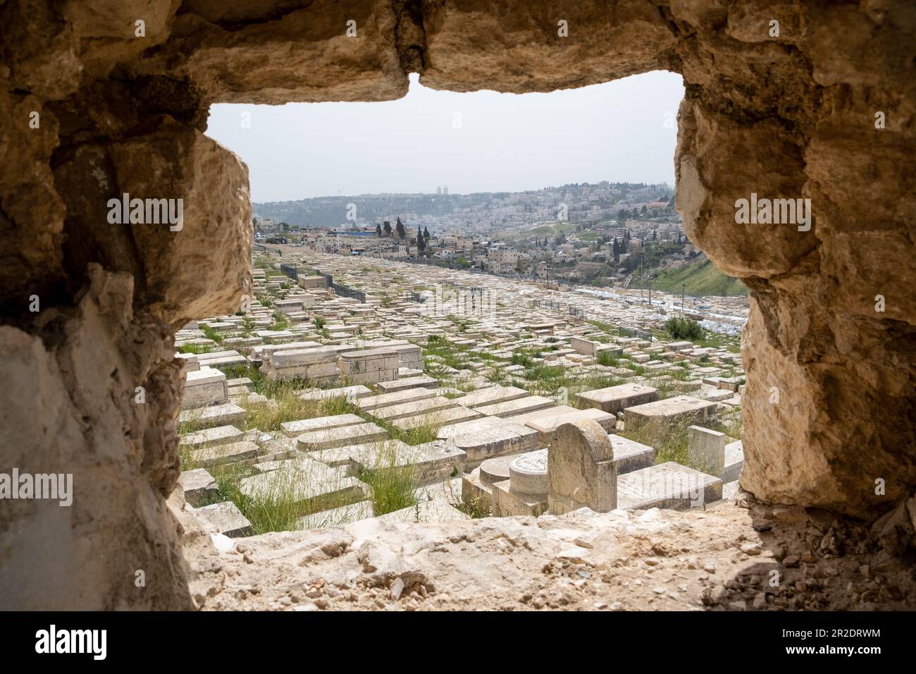 View of jewish cemetery in Jerusalem Israel Stock Photo - Alamy