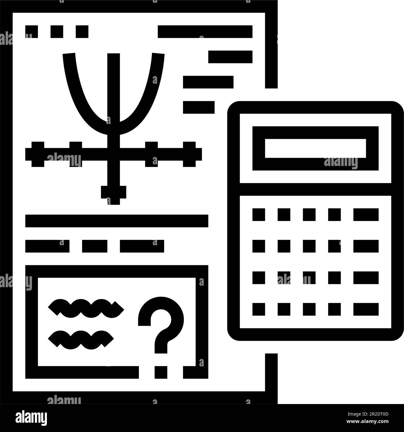 calculate math science education line icon vector illustration Stock ...