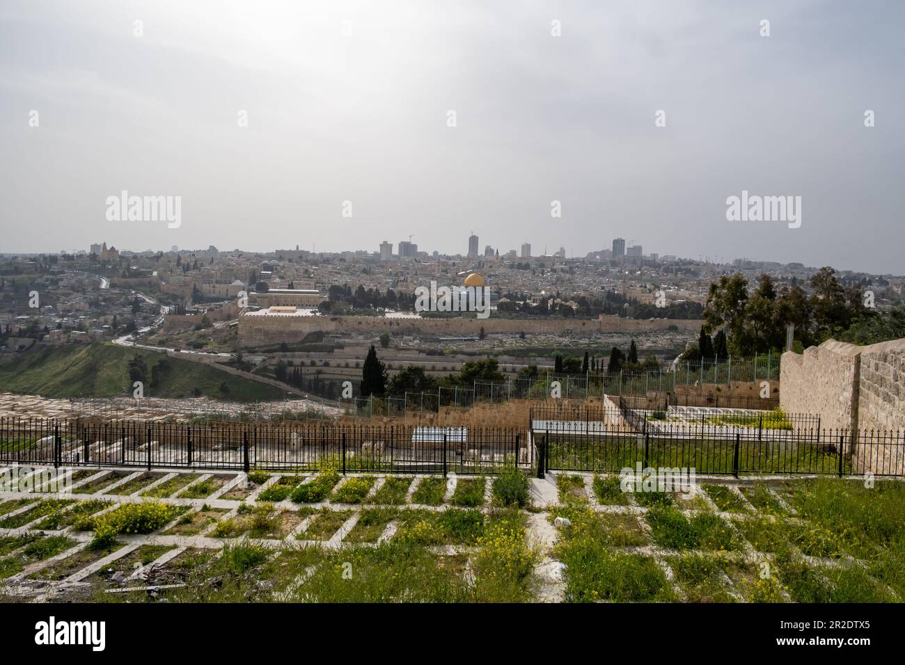 Panoramic view of Jerusalem from the mount of olives in Israel Stock ...