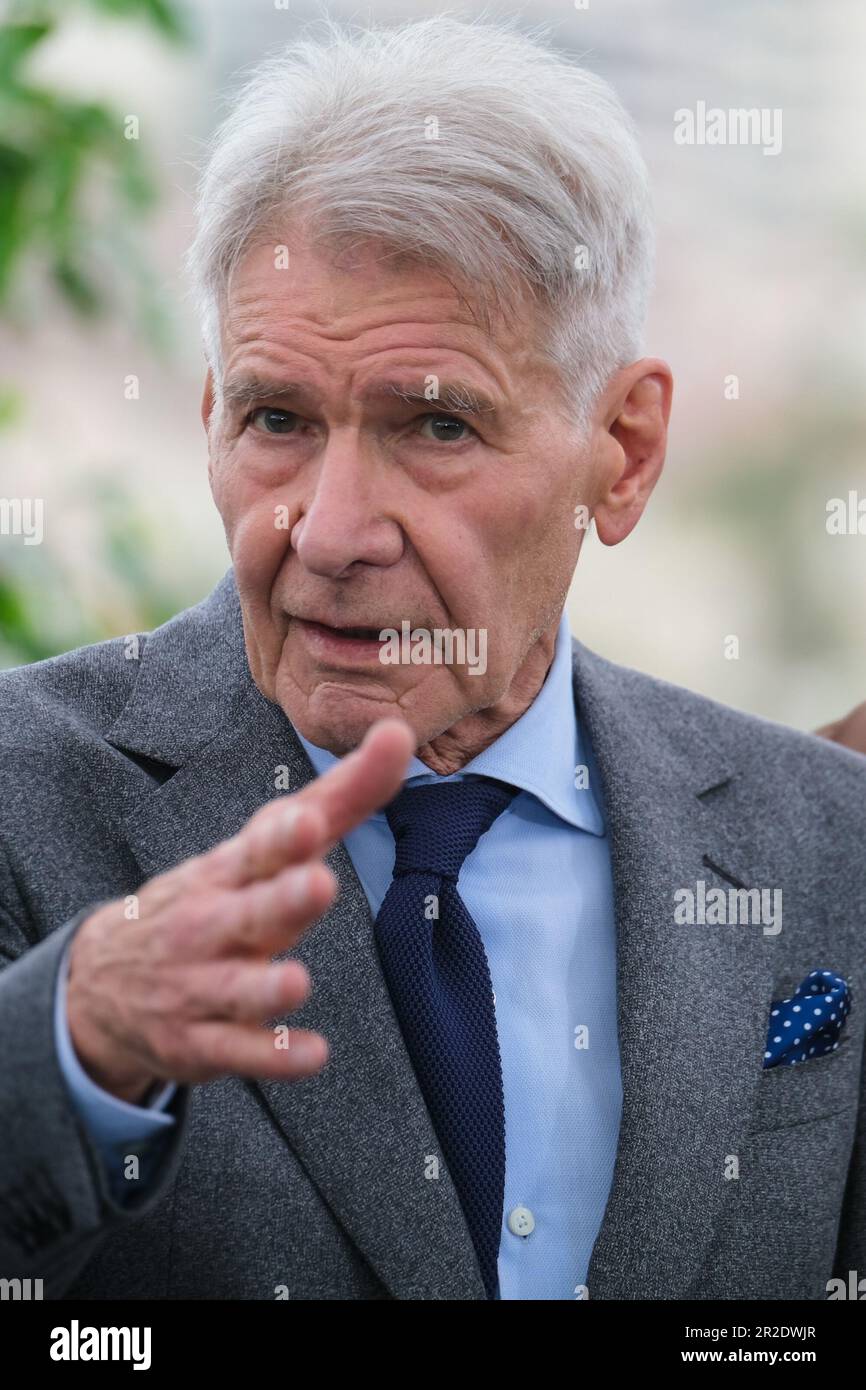 Cannes, France. 19th May, 2023. Harrison Ford photographed during the photocall for Indiana ...