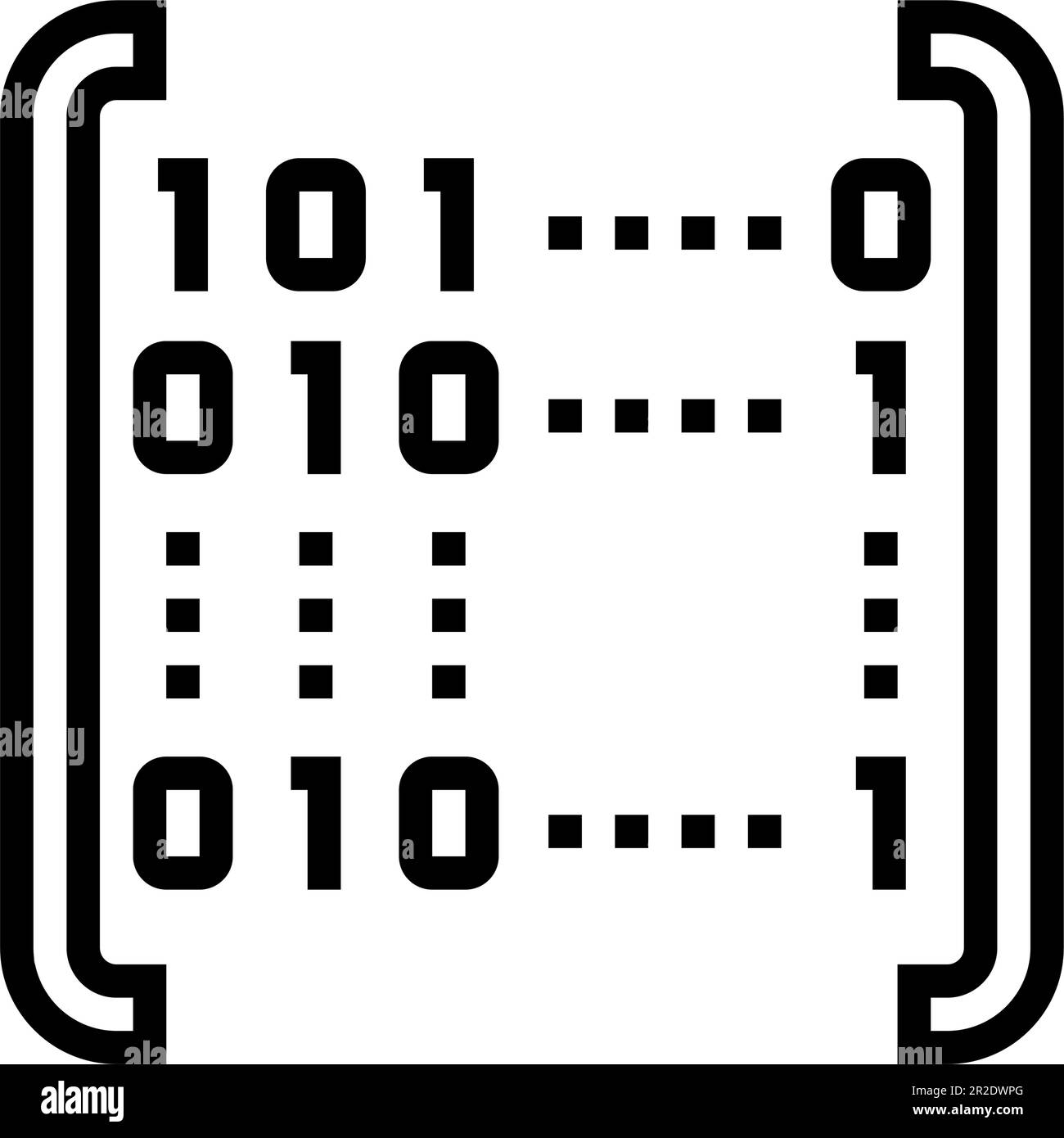 matrice math science education line icon vector illustration Stock ...