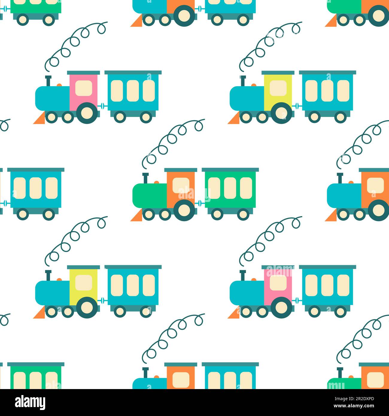 Baby trains seamless pattern Stock Vector Image & Art - Alamy