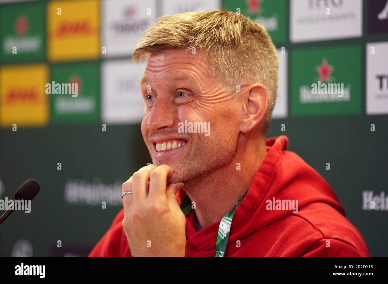 La Rochelle head coach Ronan O'Gara during a press conference at Aviva ...
