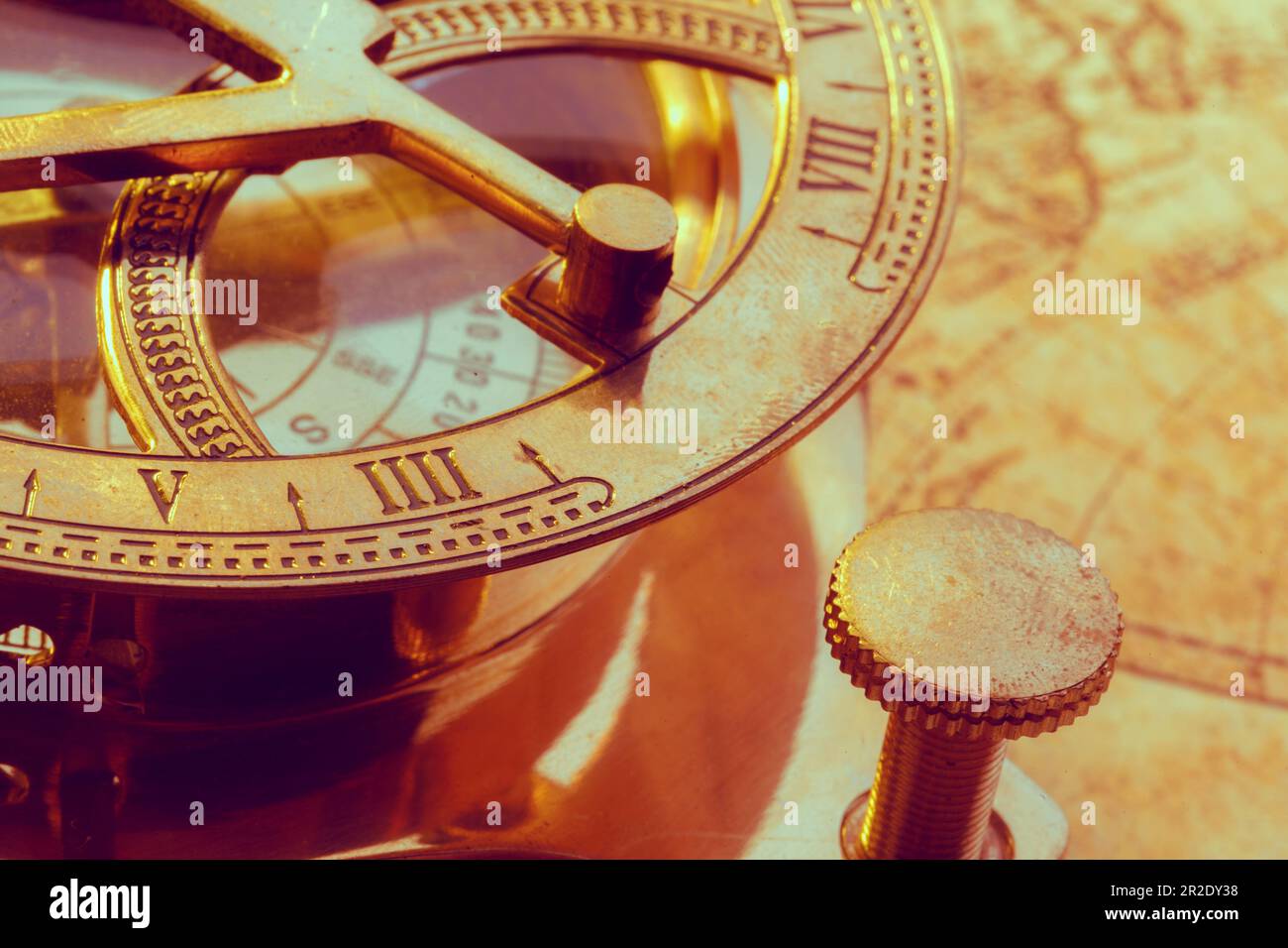 Old compass over ancient map Stock Photo - Alamy