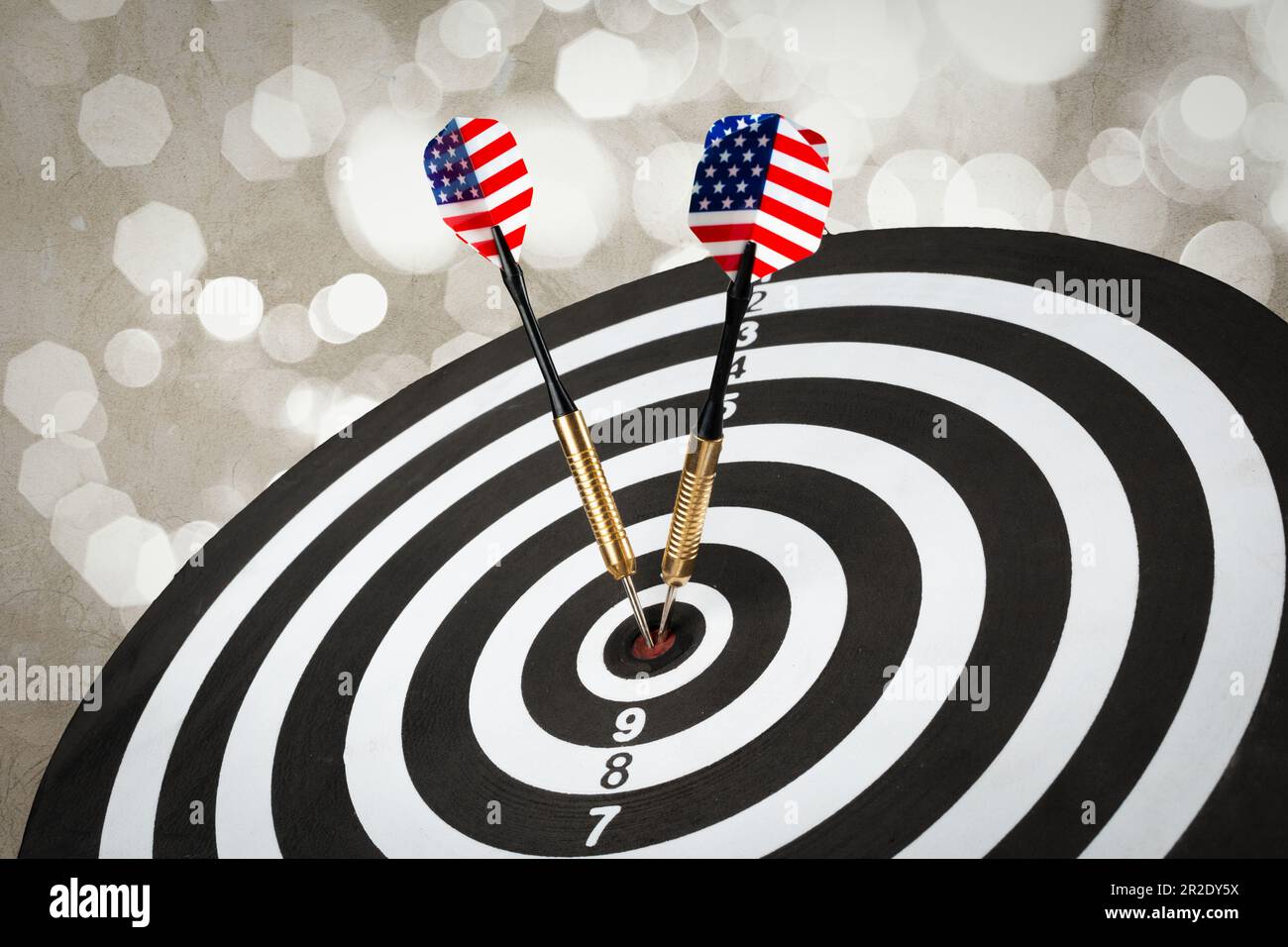 Success hitting target, aim goal achievement concept Stock Photo - Alamy