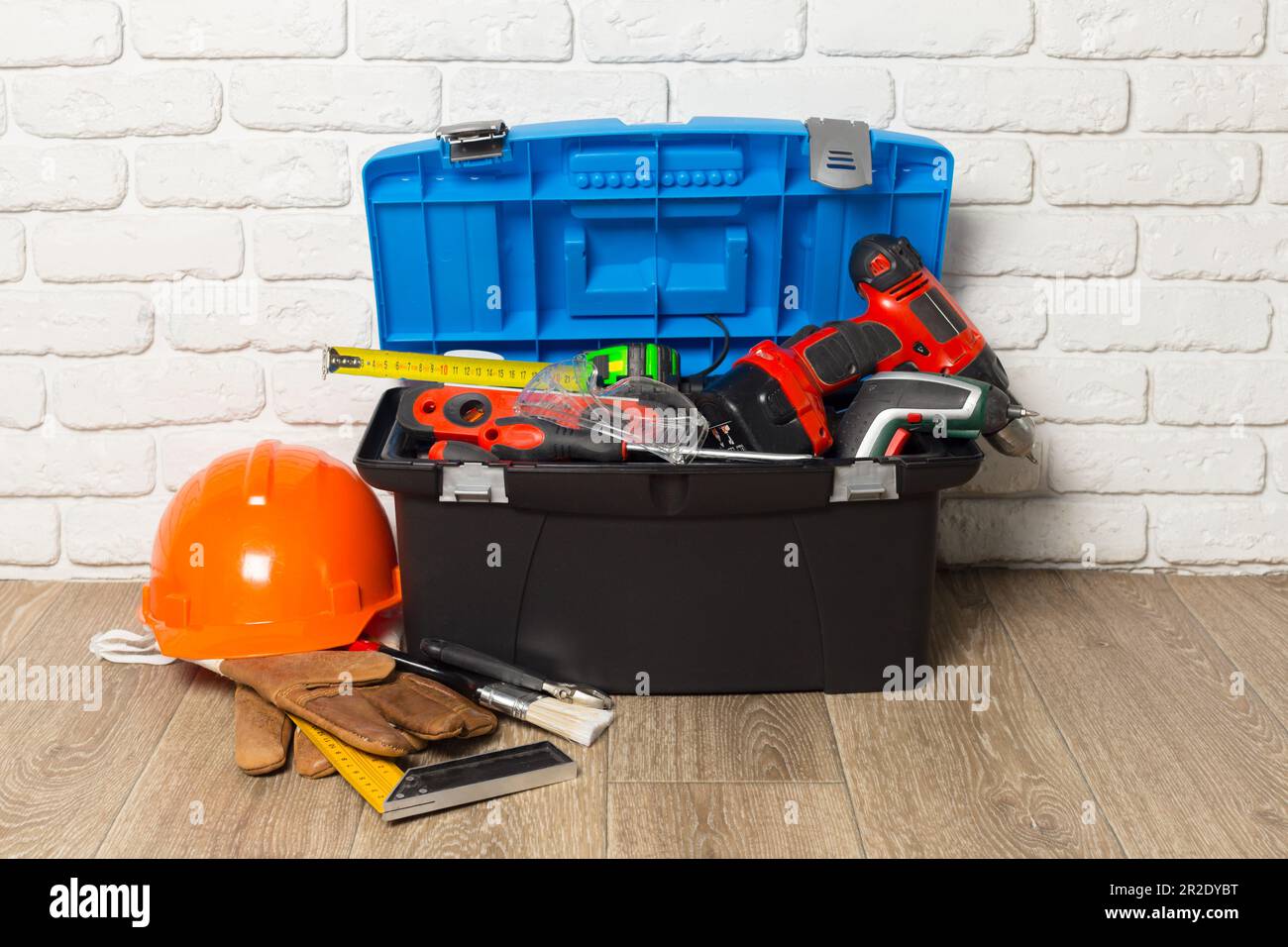 Support service concept. Toolbox with tools Stock Photo - Alamy
