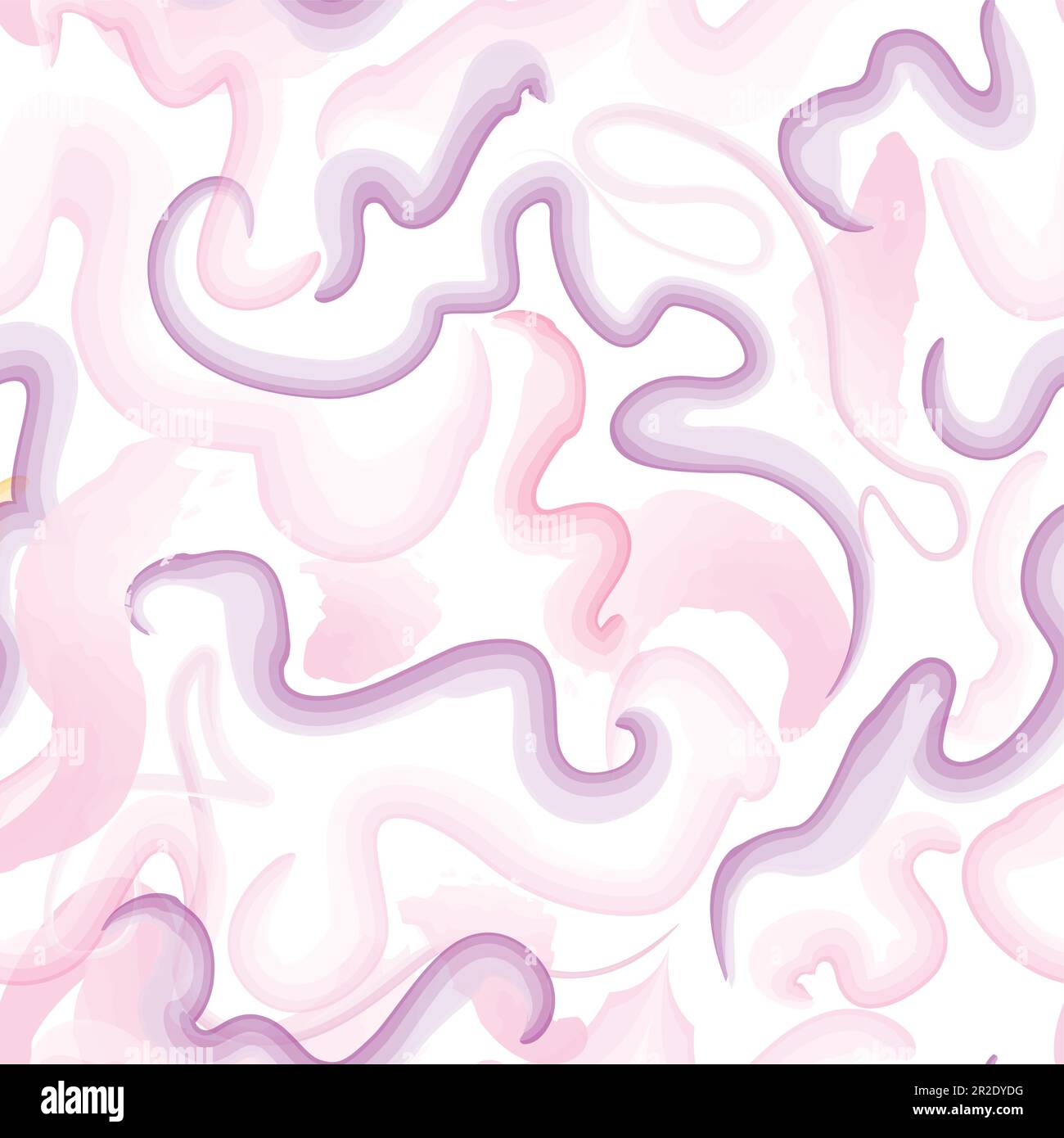 Abstract wavy lines seamless pattern. Spring organic texture with ...