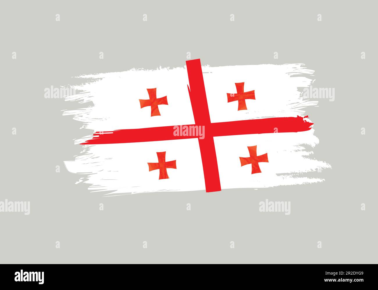 Flag of Georgia. Brush stroked national country symbol design element ...