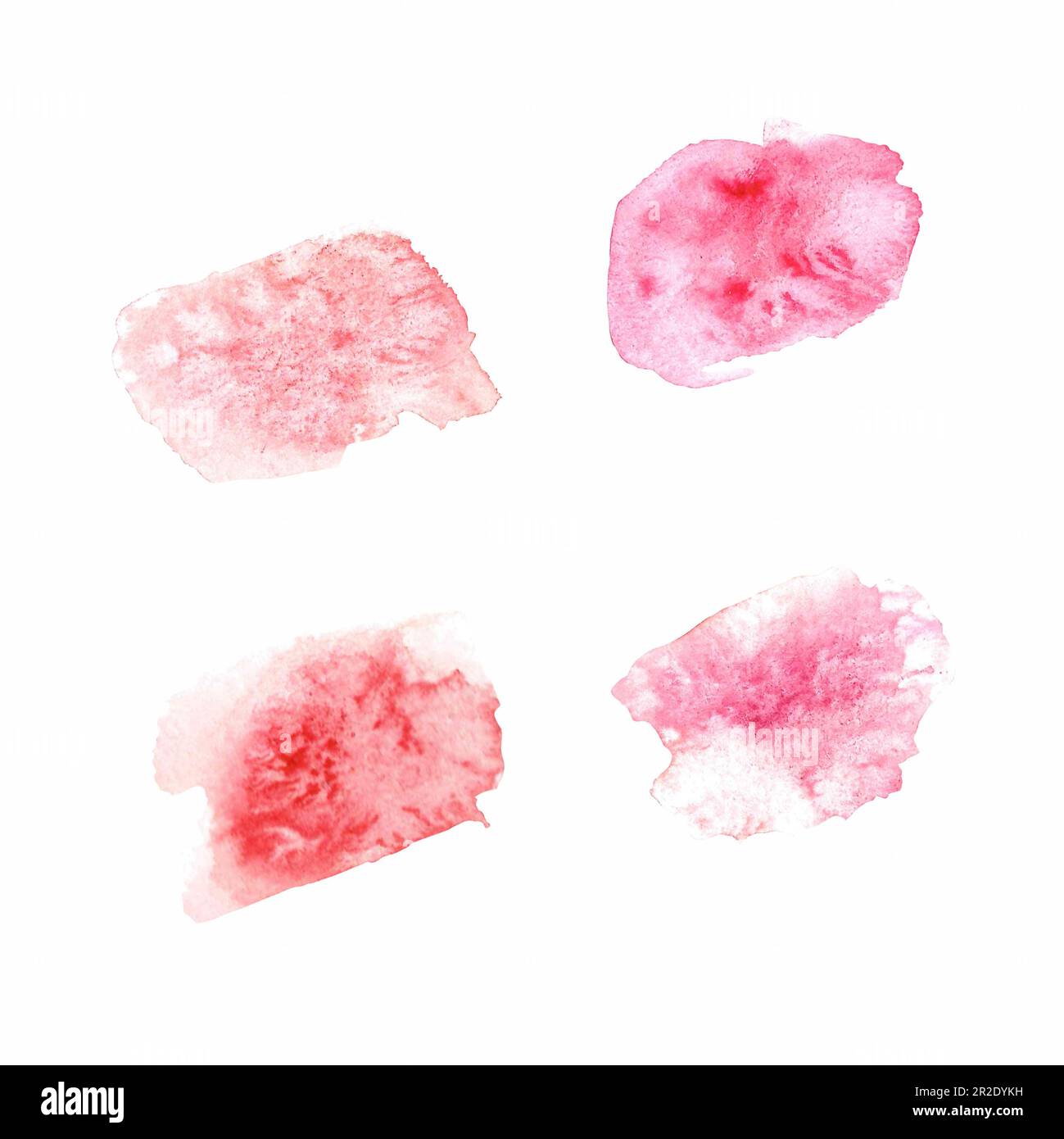 Abstract splash of red juice. Watercolor texture of red color isolated ...