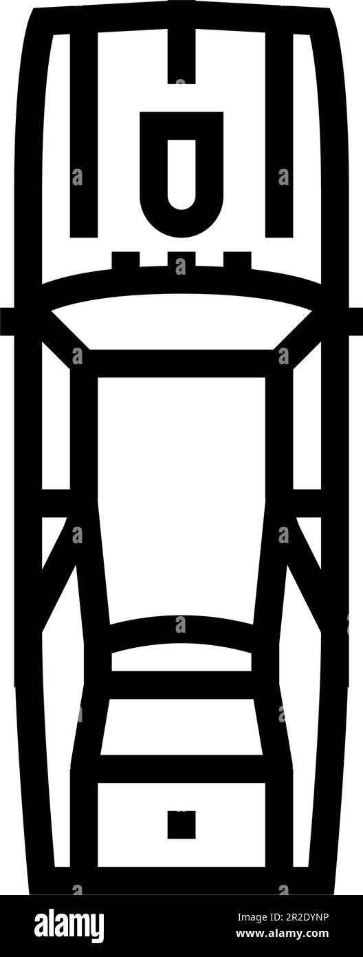 vehicle car top view line icon vector illustration Stock Vector Image ...
