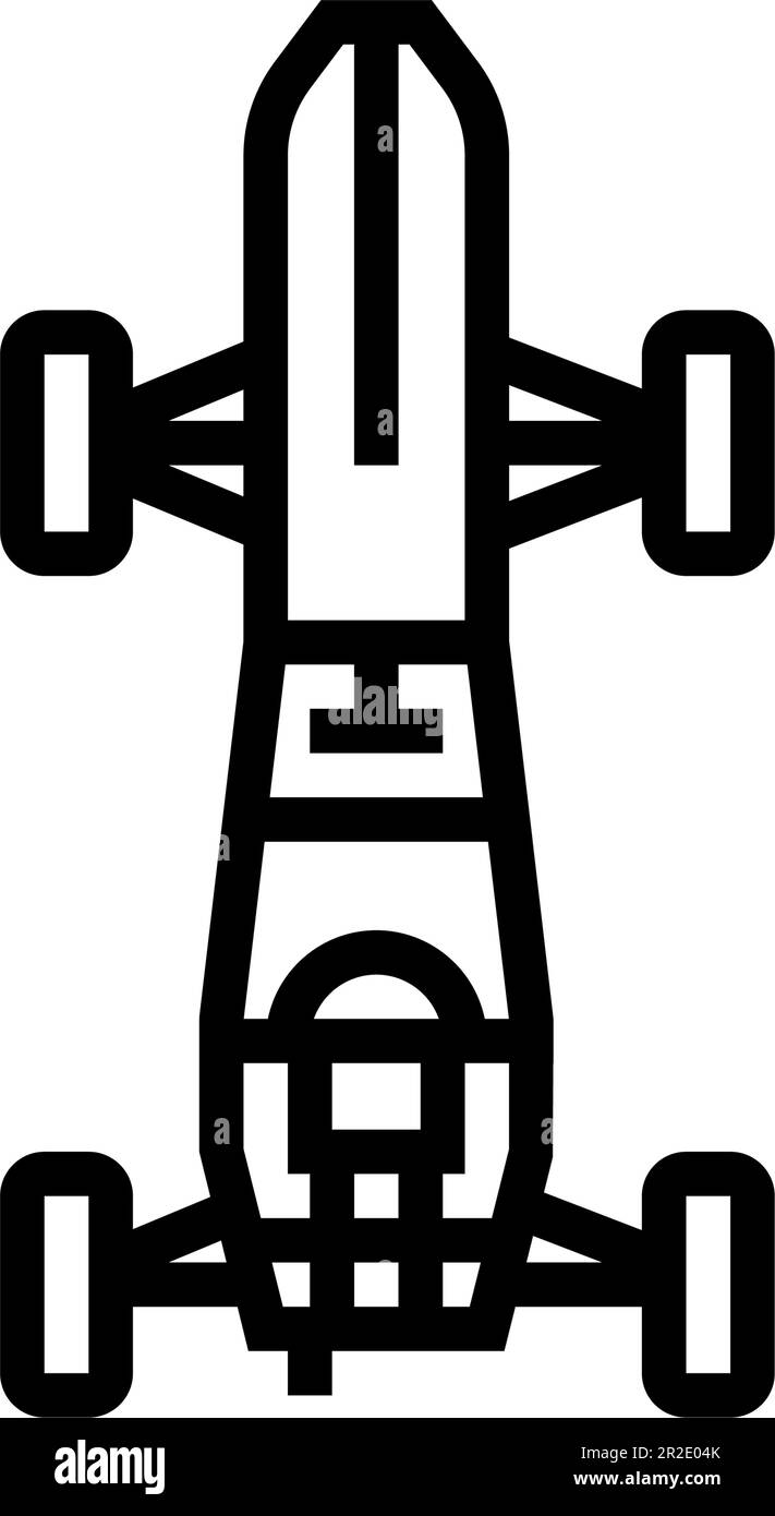 drive car top view line icon vector illustration Stock Vector Image ...