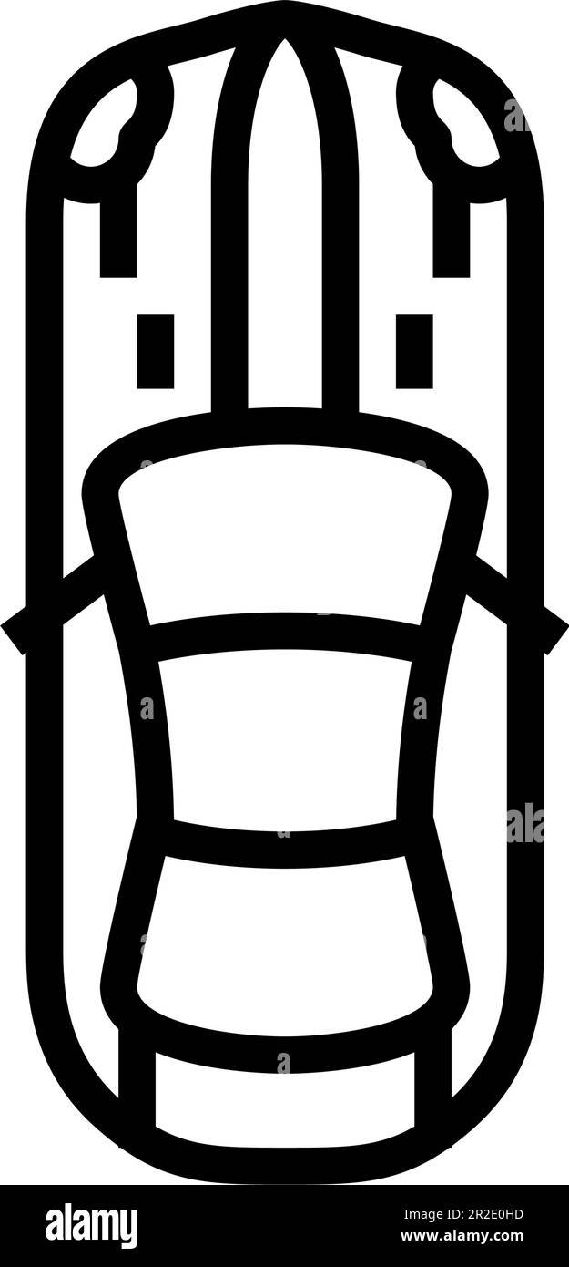 wheel car top view line icon vector illustration Stock Vector Image ...