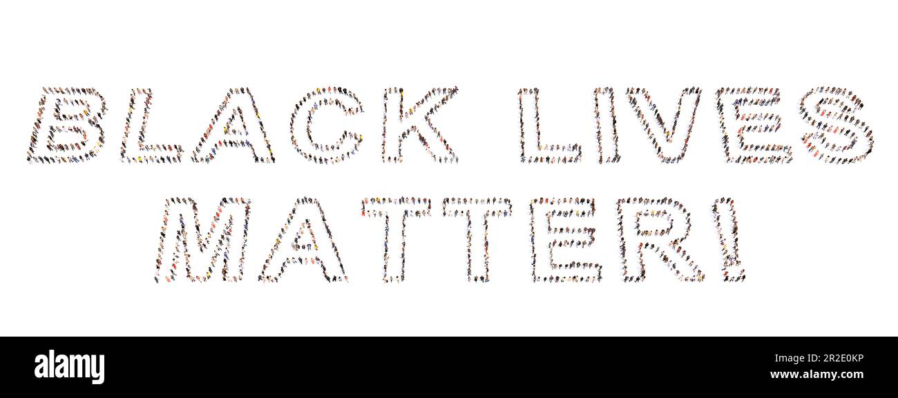 Concept conceptual large community of people forming BLACK LIVES MATTER ... Concept conceptual large community of people forming BLACK LIVES MATTER ...