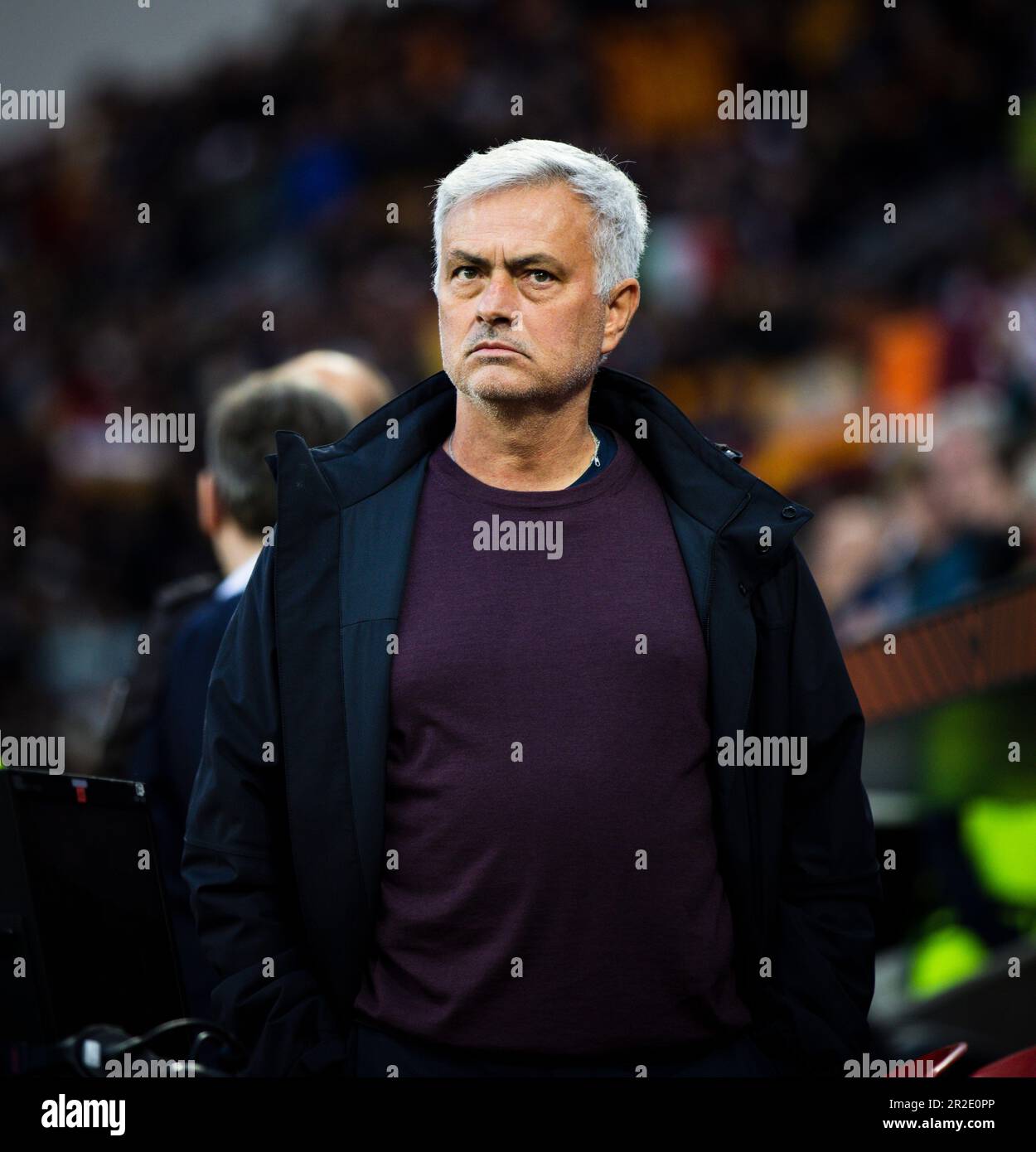 Leverkusen, Germany. 18th Mai, 2023. Trainer Jose Mourinho (Rom) Bayer ...