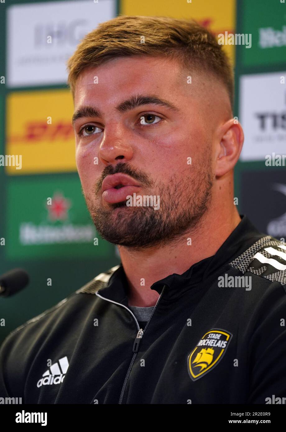 La Rochelle's Gregory Alldritt during a press conference at Aviva ...