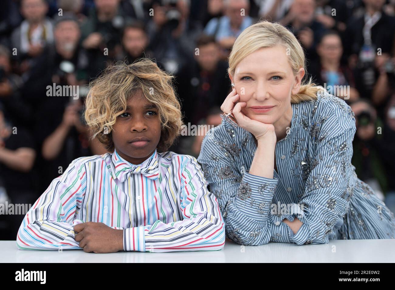 Cannes, France. 19th May, 2023. Aswan Reid and Cate Blanchett attending ...