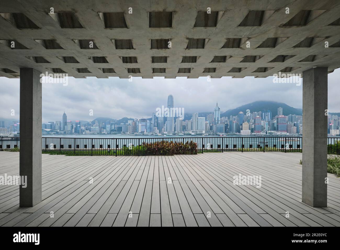 Hong Kong, China - April 10 2023: Skyline view from "M Plus Museum ...