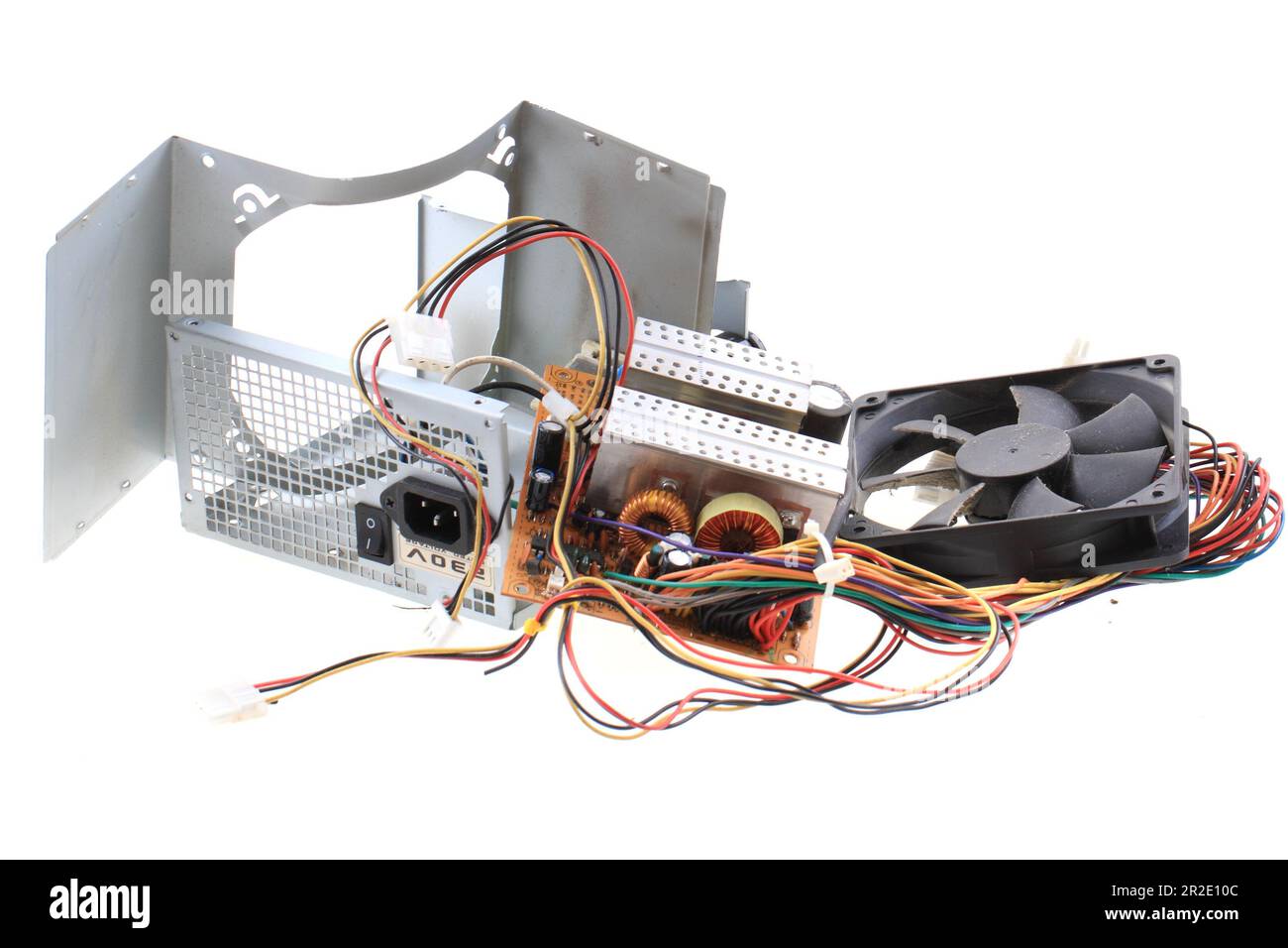 computer power case isolated on the white background Stock Photo - Alamy