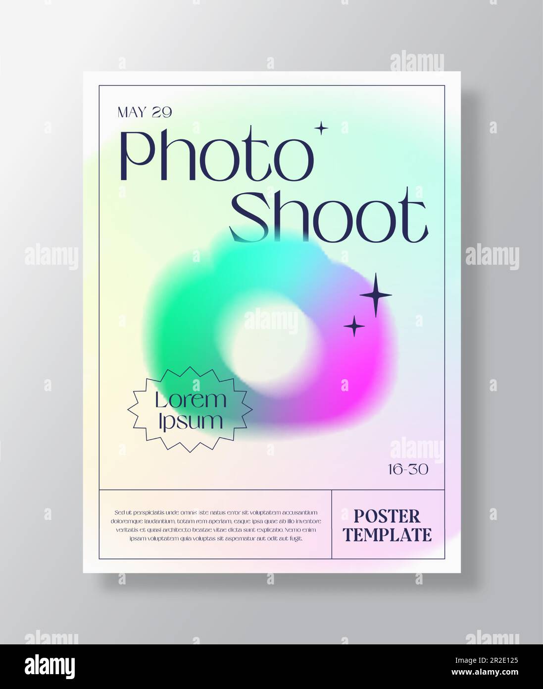 Blurry shapes with y2k aura brutalism effect abstract vector poster ...