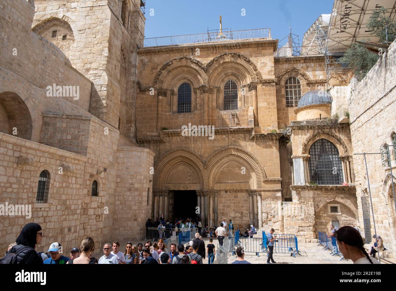 Jerusalem, Israel - 10 April, 2023. Crowd of tourists and pilgrims at ...