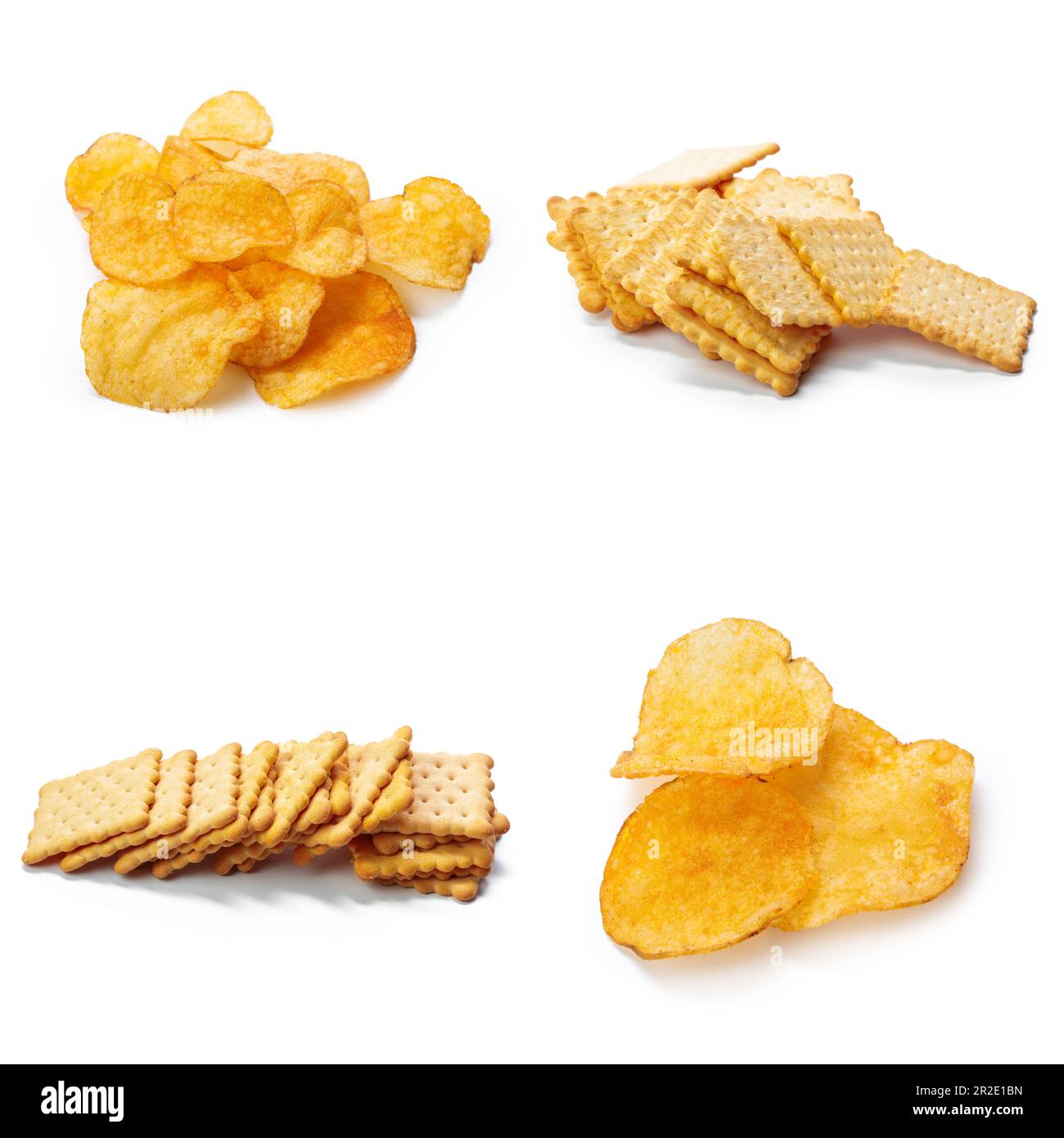 Collage of Crackers isolated Stock Photo - Alamy
