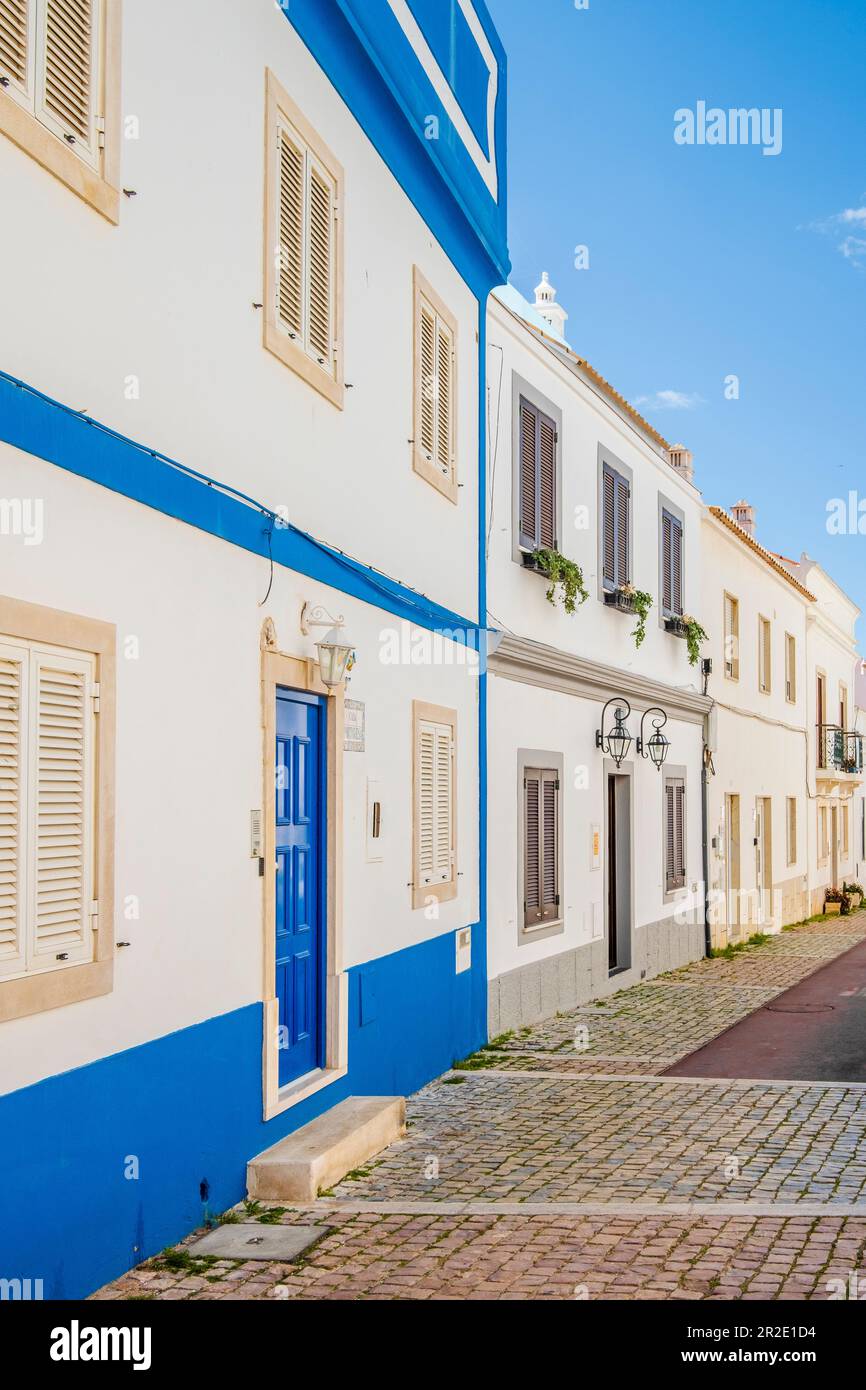 Awesome view of portuguese traditional houses, algarve typical design ...