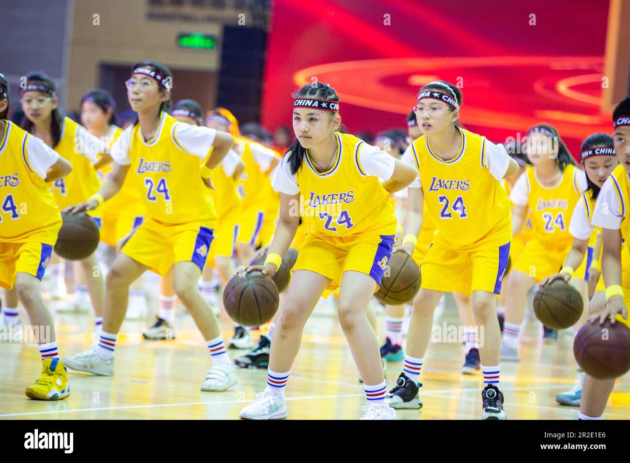HAI'AN, CHINA - MAY 19, 2023 - Primary school students perform ...
