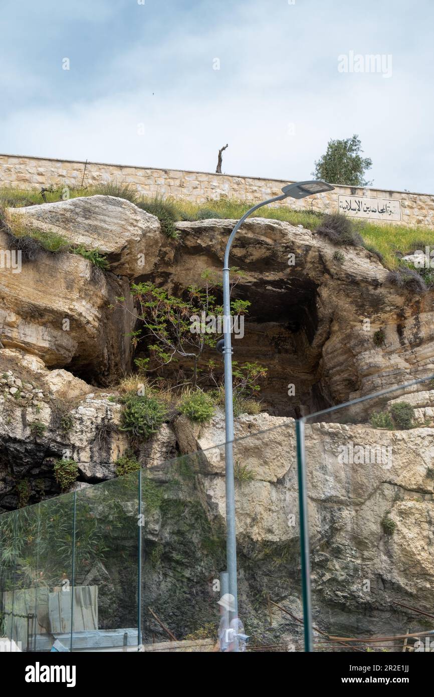 Jerusalem, Israel - 10 April, 2023. Skull Hill at the Garden Tomb Stock ...