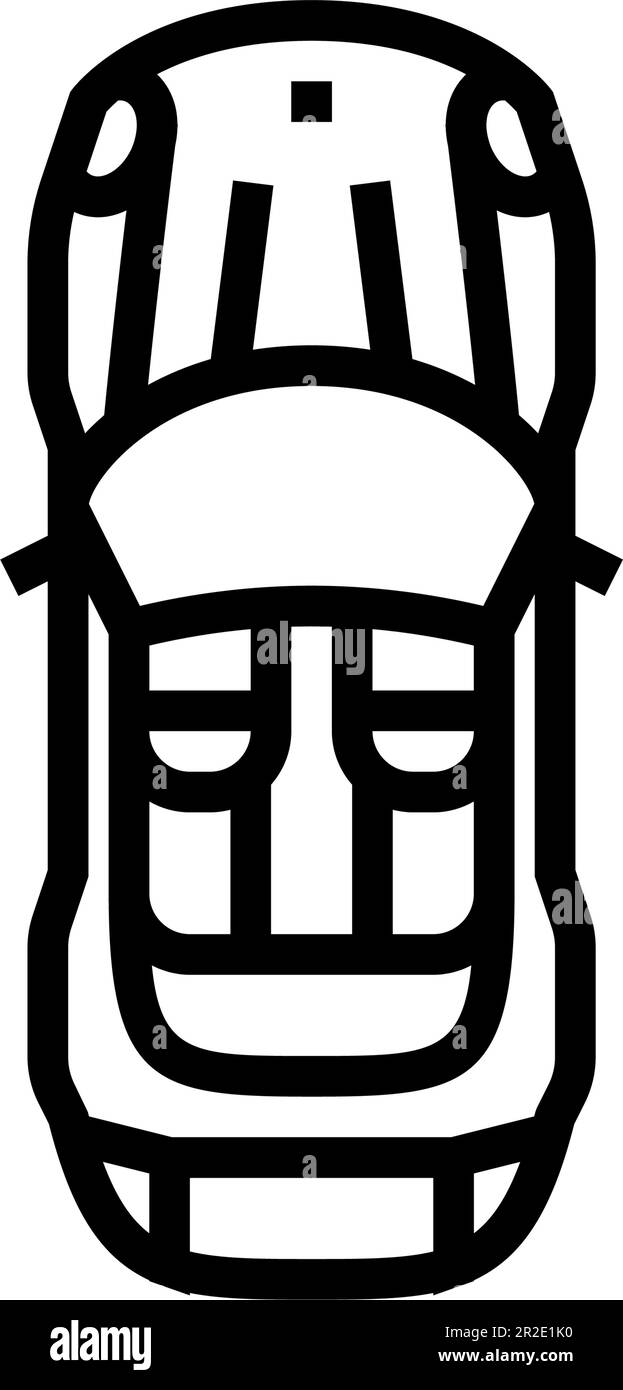 power car top view line icon vector illustration Stock Vector Image ...
