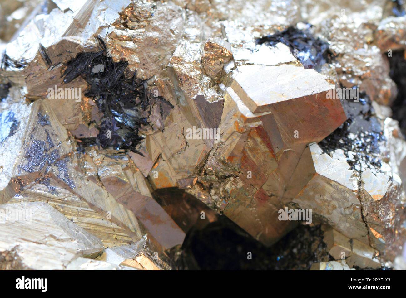 pyrite mineral background as very nice golden texture Stock Photo - Alamy