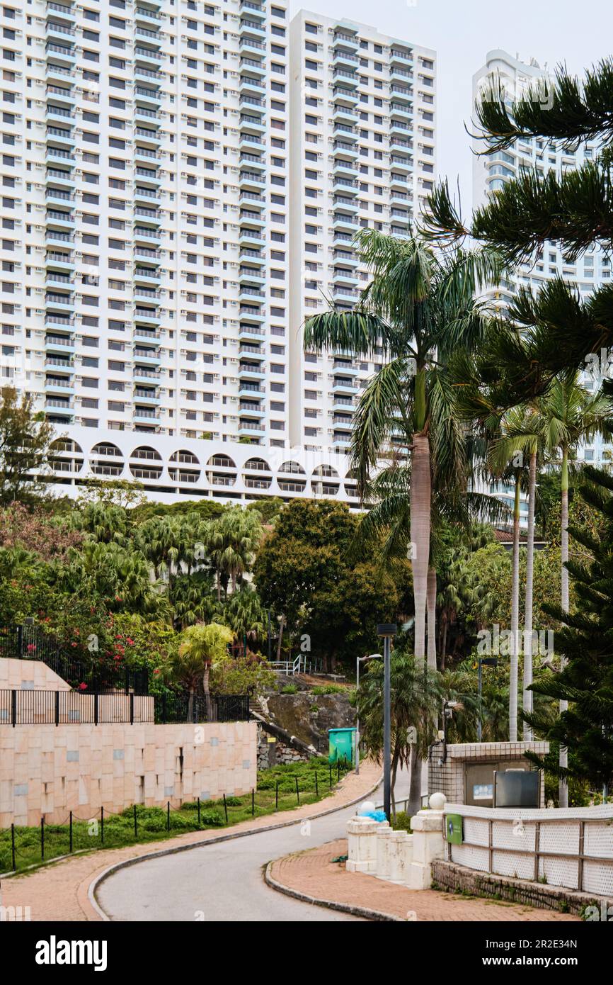 Hong Kong SAR, China - April 2023: High rise apartments skyscrapers ...