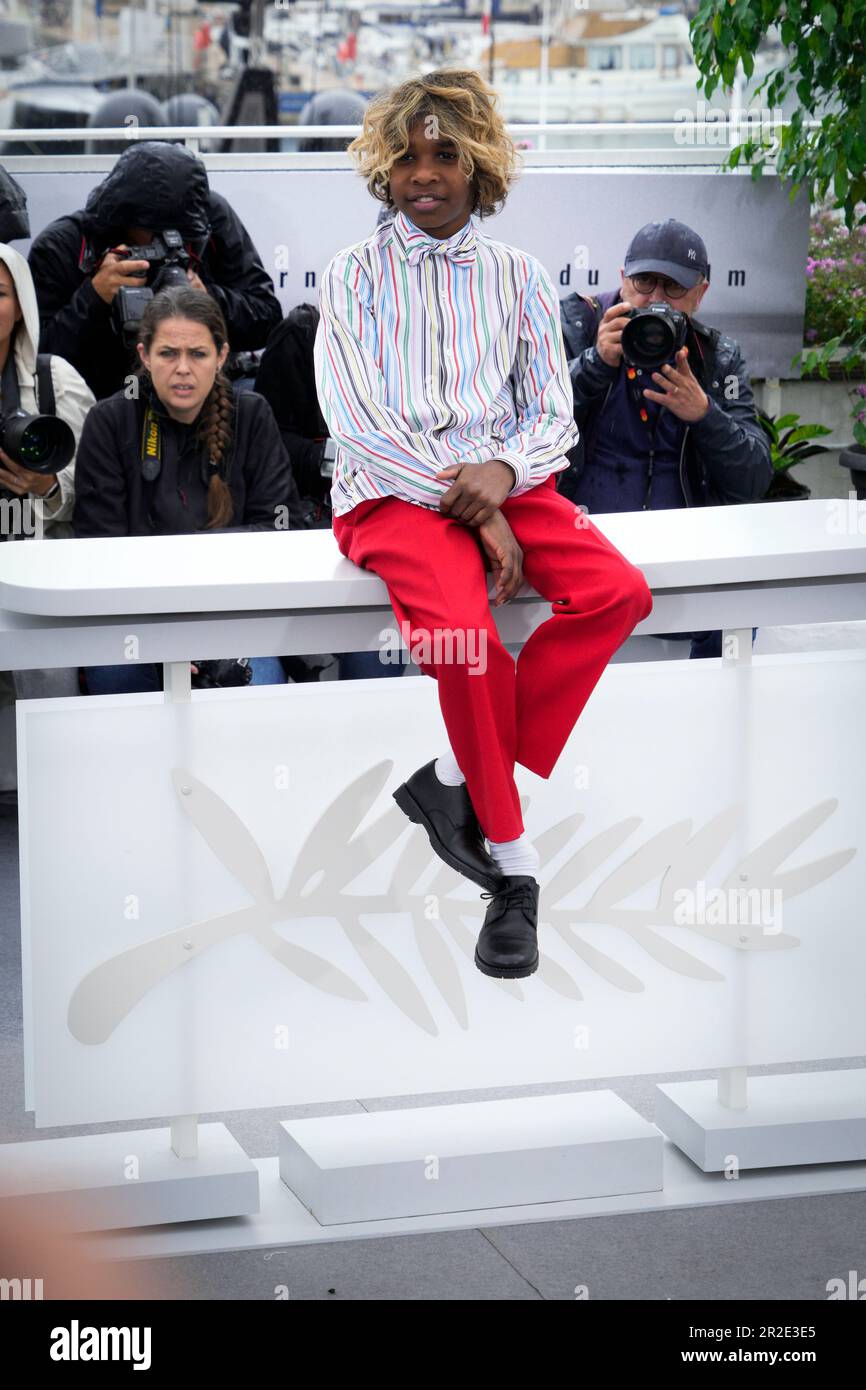 Cannes, France. 19th May, 2023. Aswan Reid attends ''The New Boy ...