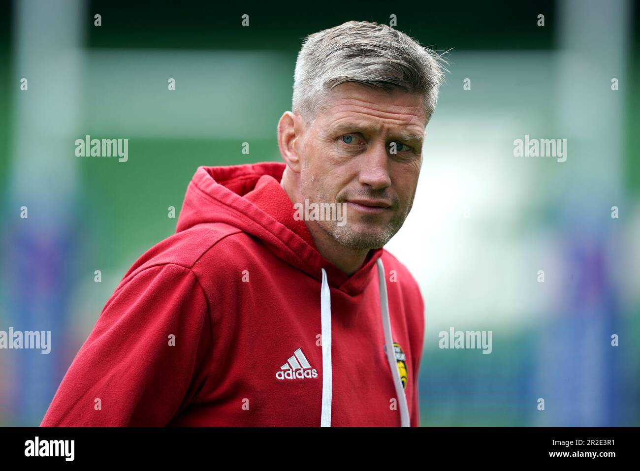 La Rochelle head coach Ronan O'Gara during the captain's run at Aviva ...