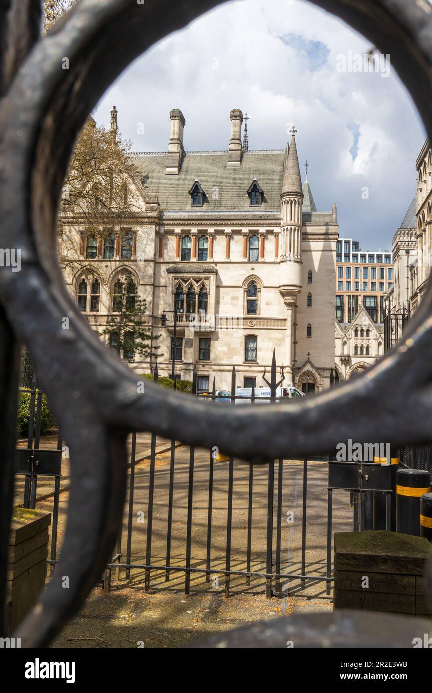 London, England-April 2023: The Victorian Gothic style main entrance to ...