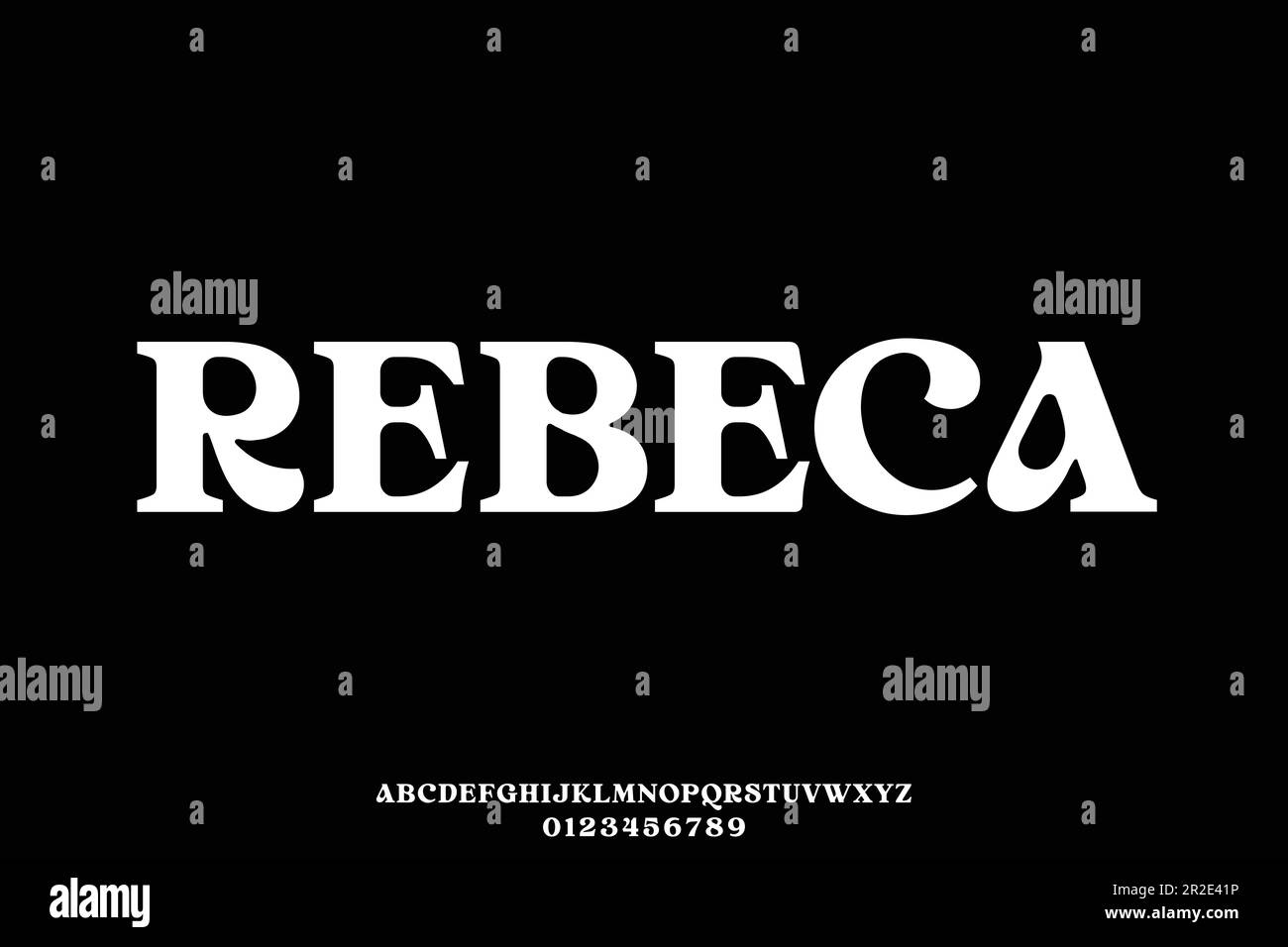 Elegant curved serif style display font vector Stock Vector Image & Art - Alamy