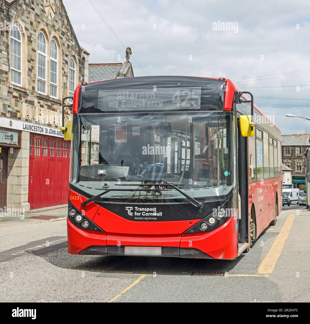 Transport for Cornwall Bus at the Coach Park in Westgate Street ...