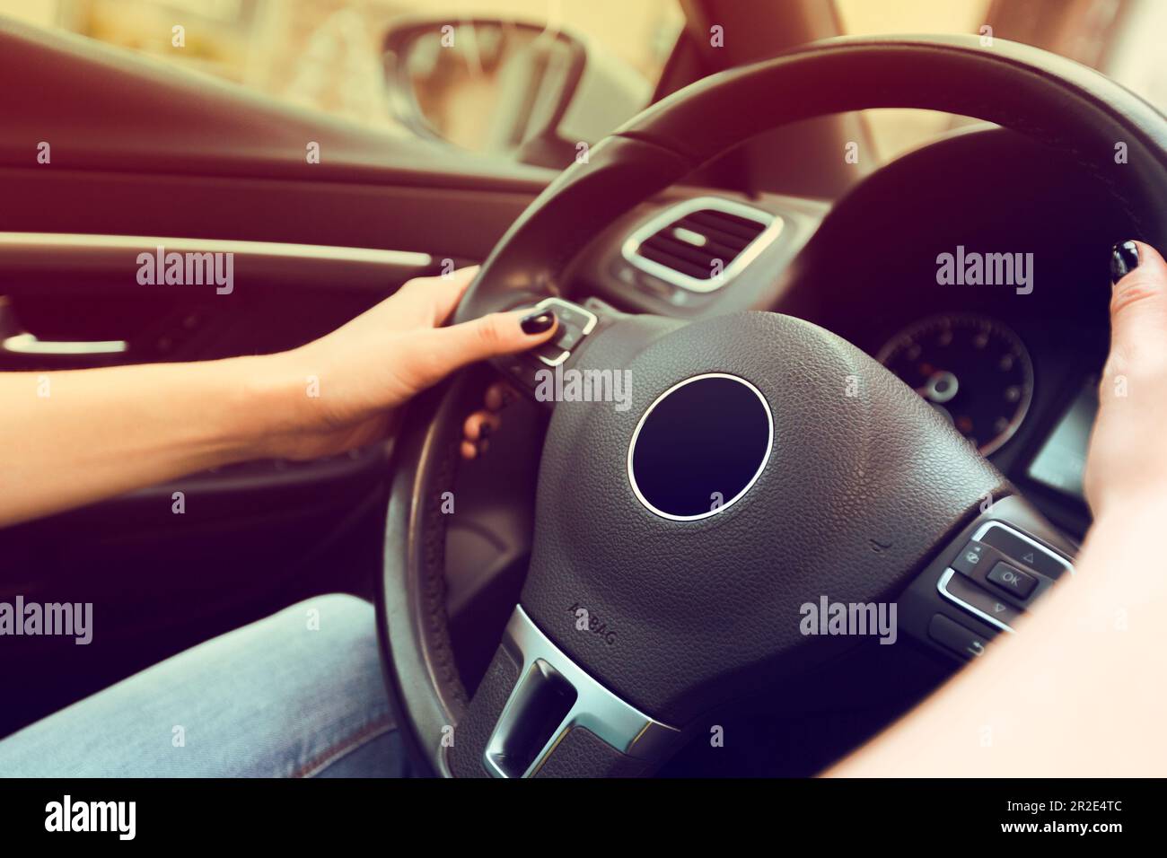 woman driver driving a car Stock Photo - Alamy