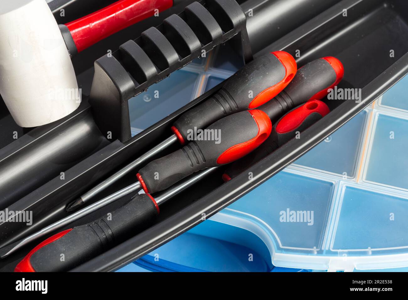 Toolkit box isolated on the white background Stock Photo - Alamy