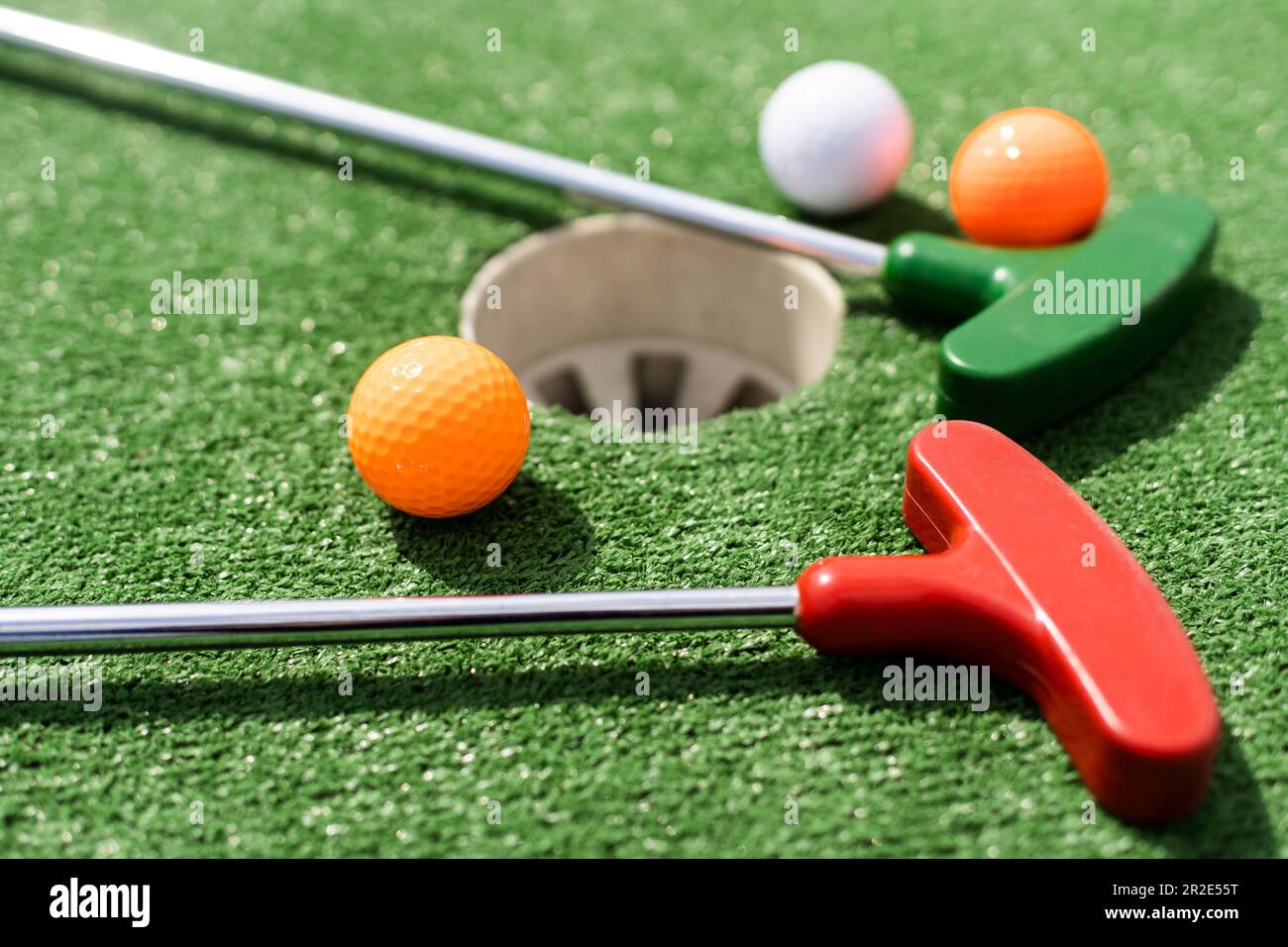 Crazy golf miniature minigolf playing hi-res stock photography and ...