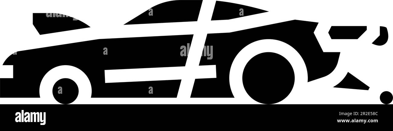 nitrous oxide racing vehicle glyph icon vector illustration Stock ...