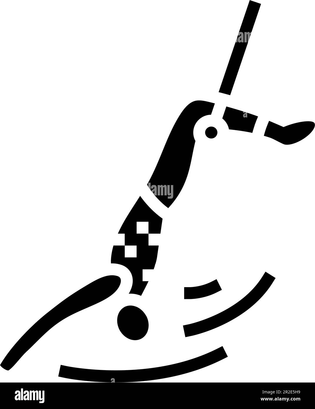 trapeze artist acrobat carnival vintage show glyph icon vector ...