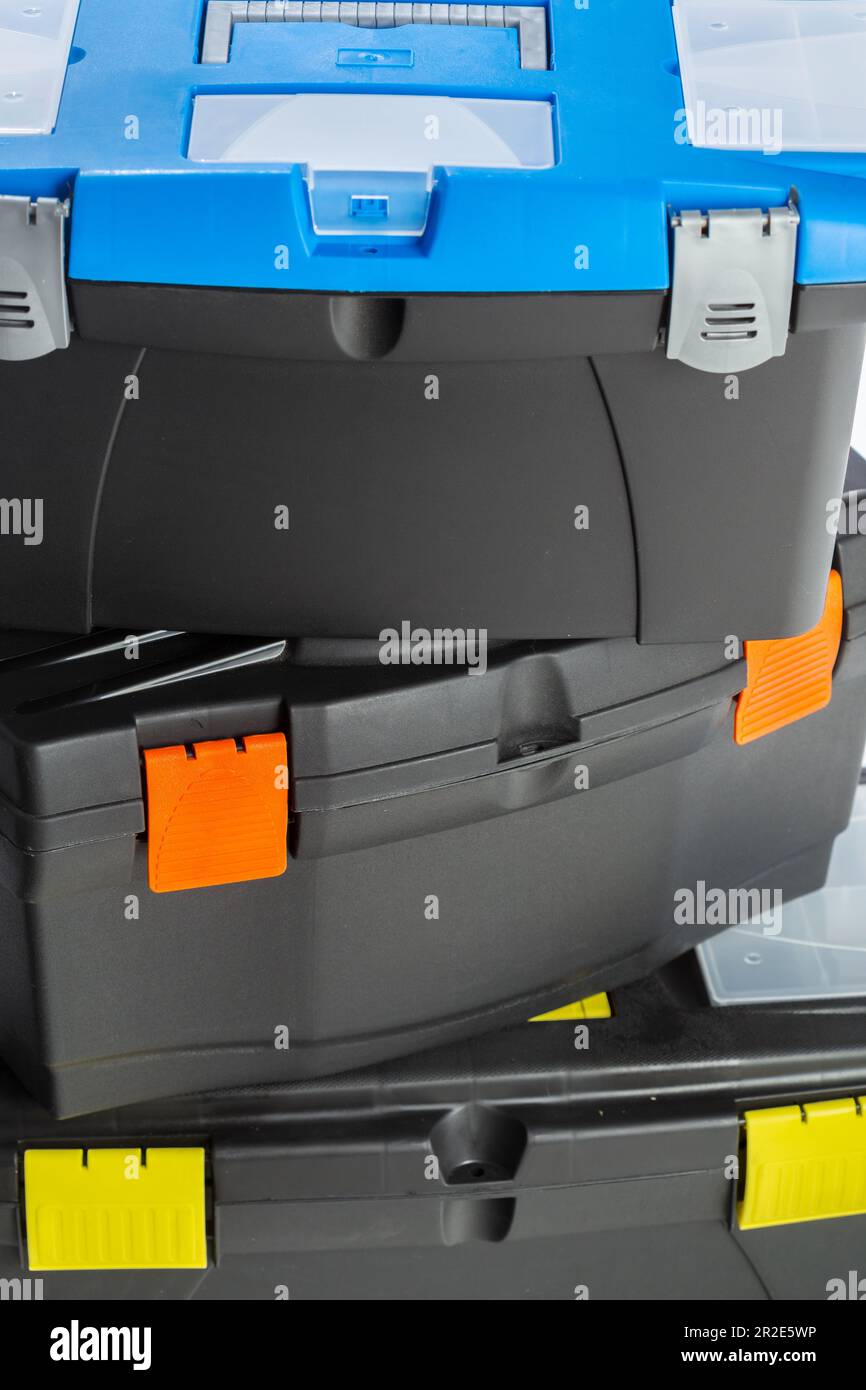 Toolkit box isolated on the white background Stock Photo - Alamy