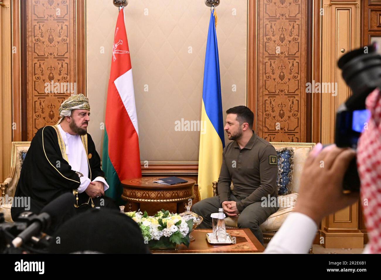 In this photo provided by Saudi Press Agency, SPA, Ukraine's President ...