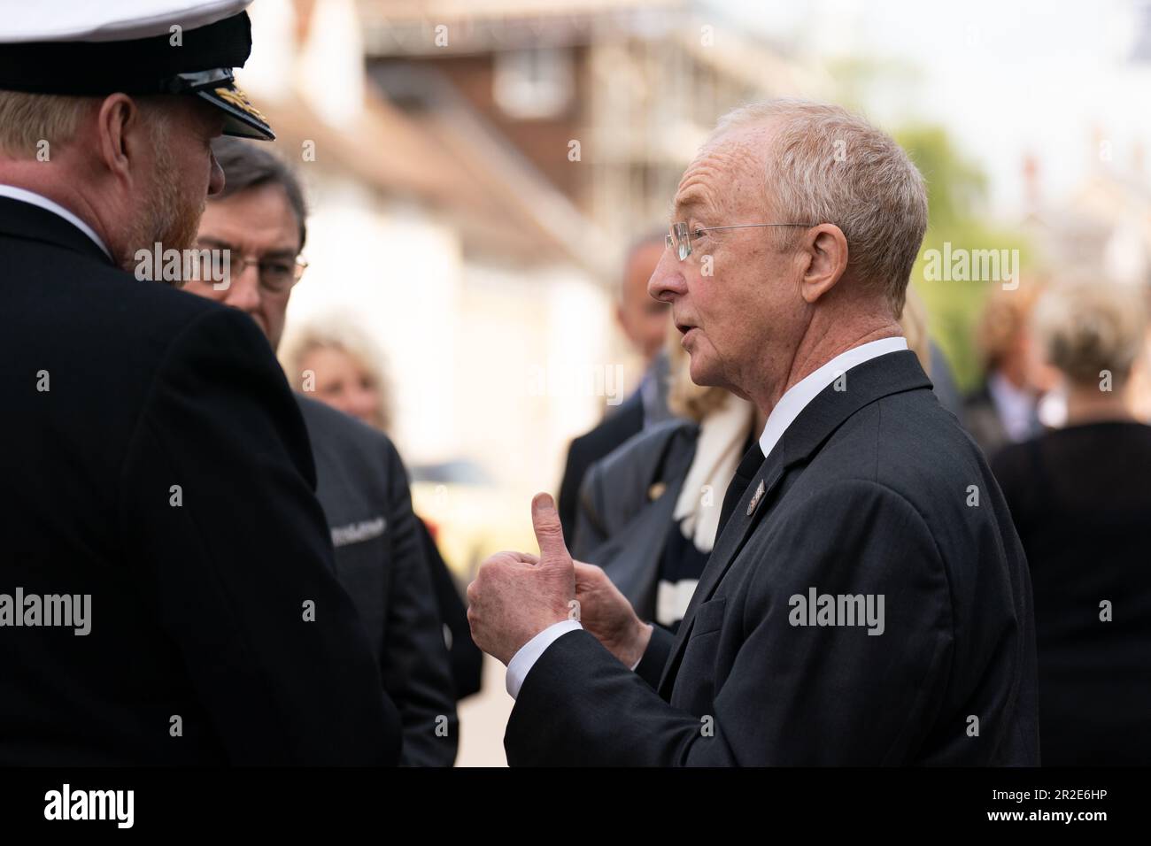 BBC reporter Nicholas Witchell attends the funeral of D-Day veteran Joe ...