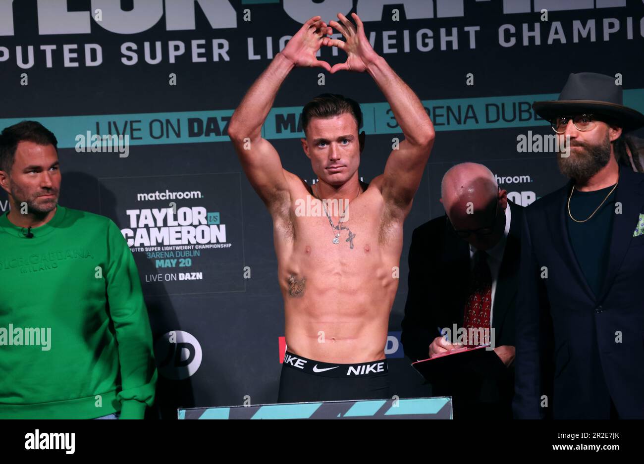 James Metcalf during a weigh-in at The Round Room at the Mansion House ...