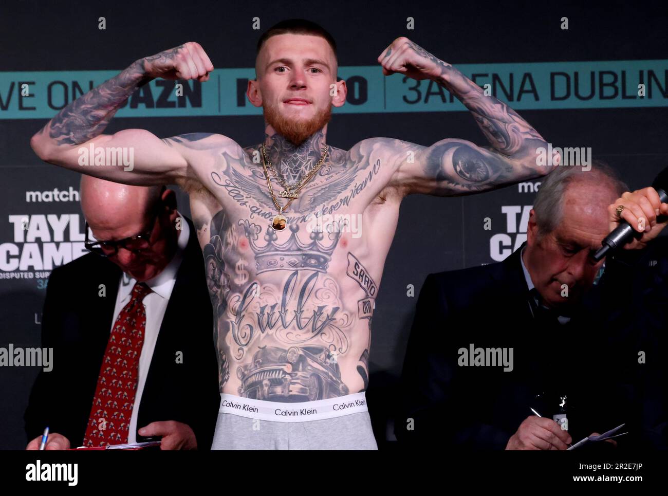 Gary Cully during a weigh-in at The Round Room at the Mansion House ...