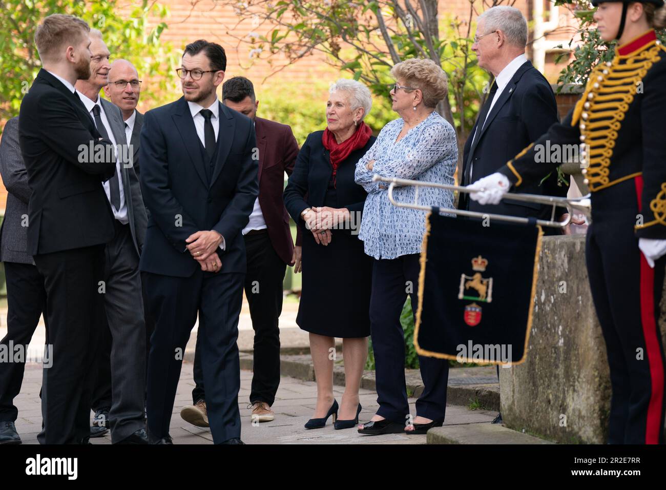 The family of D-Day veteran Joe Cattini before his funeral at St Edmund ...