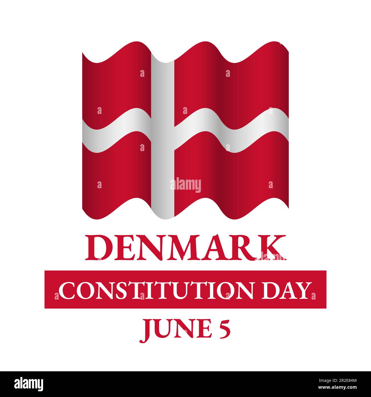 Denmark Constitution Day typography. National holiday on June 5. Vector ...